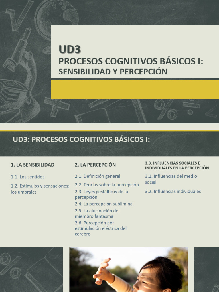 UD3_Procesos cognitivos básicos_sensibilidad y percepción | PDF