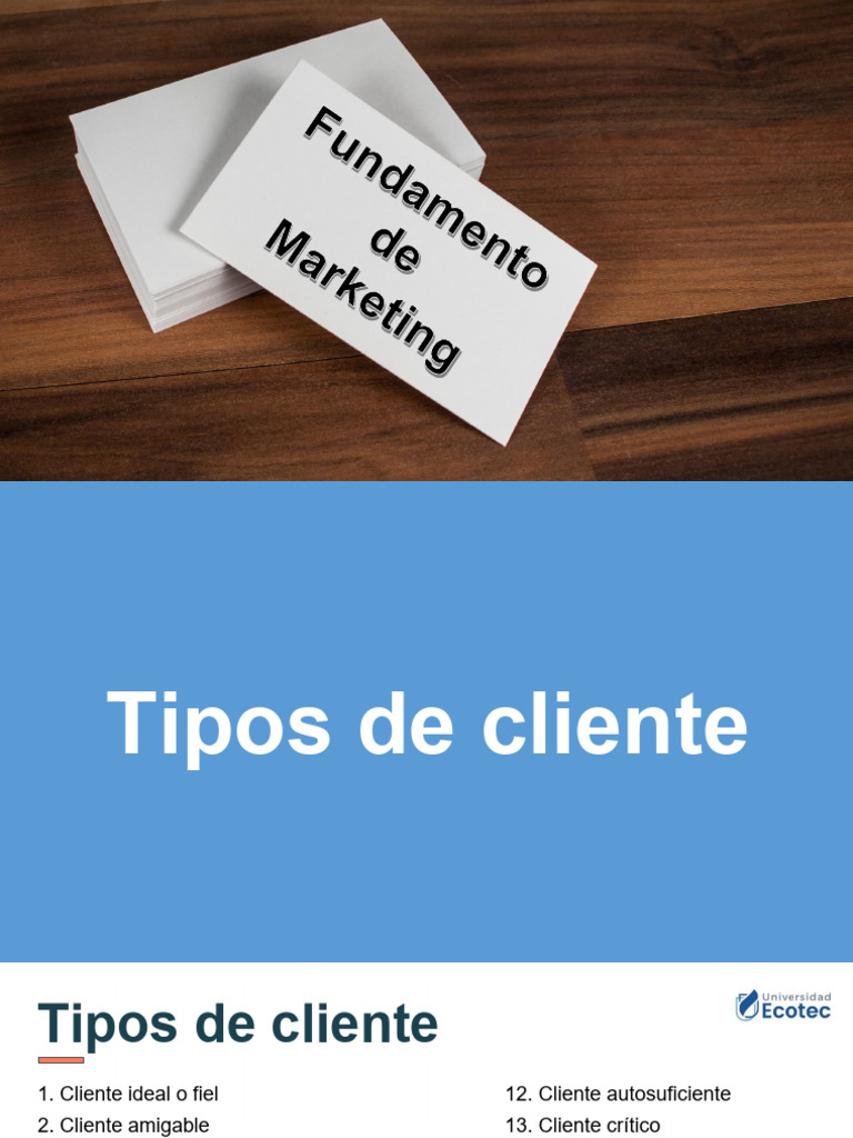 Tipo de Clientes | PDF | Cliente | Toma de decisiones