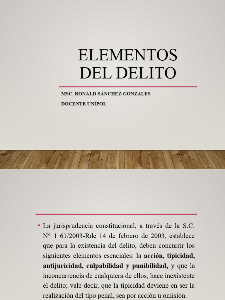 Elementos Del Delito | PDF | Esfera pública | Principios éticos