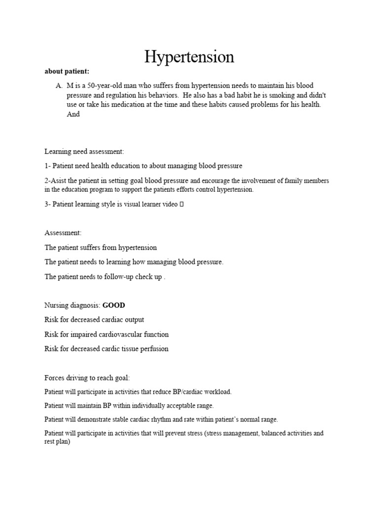 Hypertension Assessment End. | PDF | Hypertension | Blood Pressure