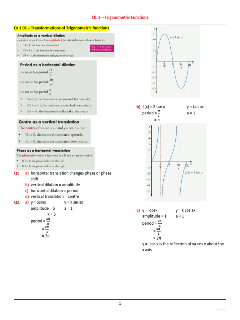 MIF Chapter 3 Solutions | PDF | Trigonometric Functions | Euclidean Geometry