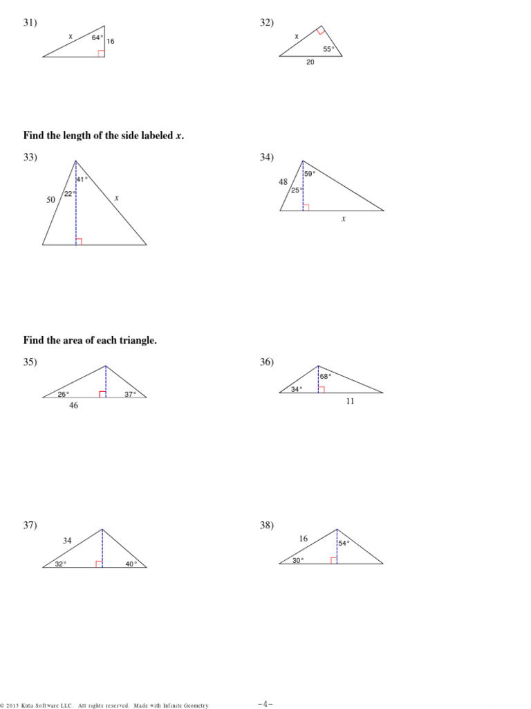 Trig Ratios Homework (11.11.2023) | PDF | Elementary Geometry | Euclidean Plane Geometry
