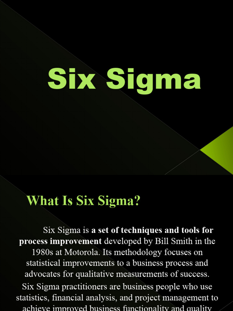 Six Sigma | PDF | Six Sigma | Business