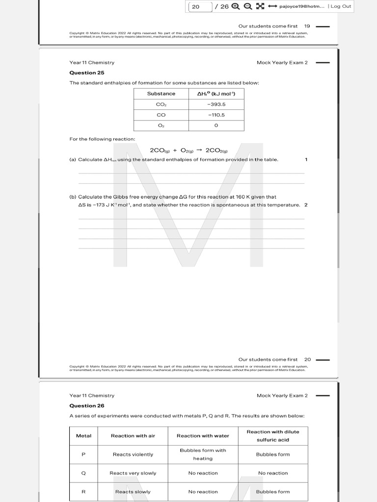 Matrix chemistry | PDF