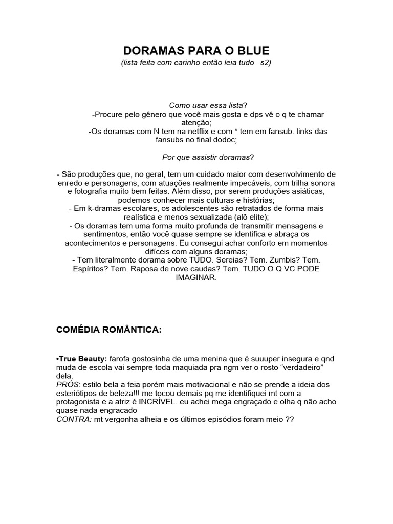 Doramas Imperdíveis para Assistir | PDF