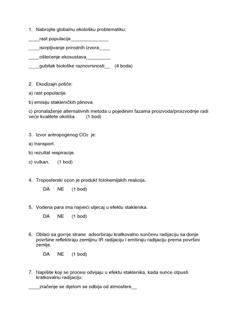 Pitanja Znanost Kolokvij I Kontaktno Novo Studenti | PDF