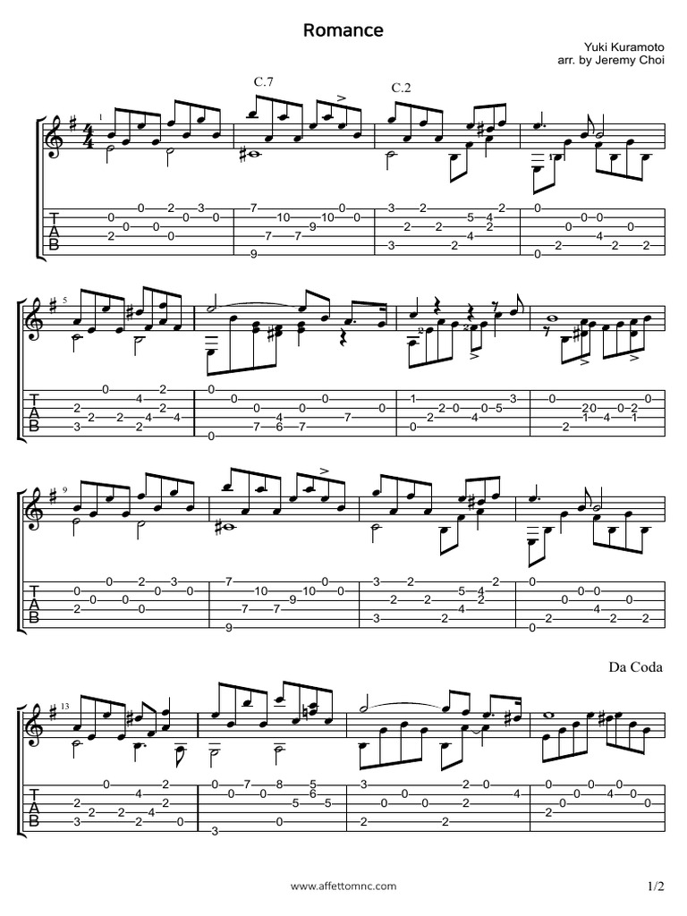 Tab - Romance Yuki Kuramoto | PDF