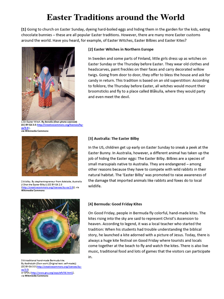Easter Traditions Around The World | PDF | Art