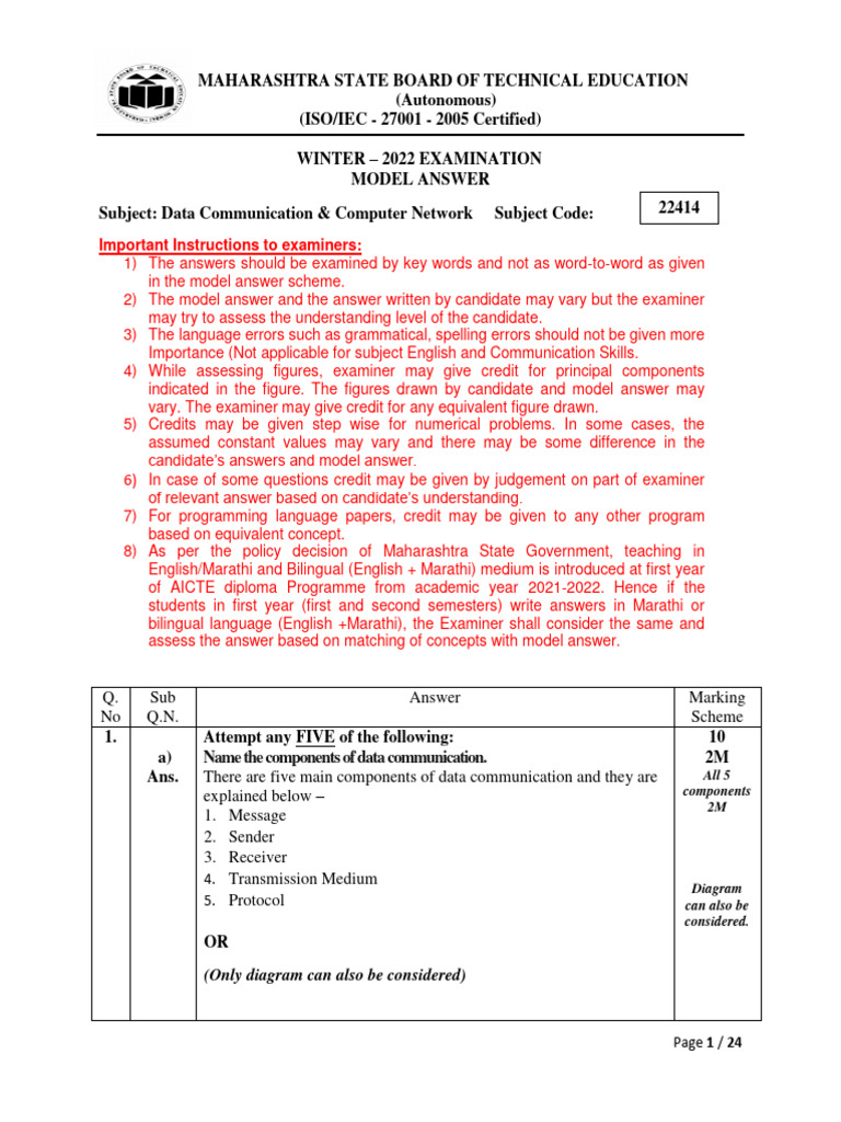 w22 Solution | Download Free PDF | Duplex (Telecommunications) | Osi Model