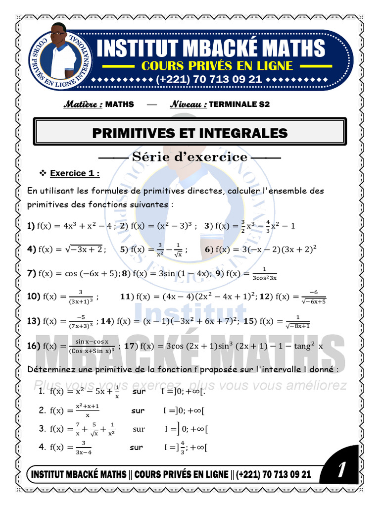 Primitives Et Integrales | PDF