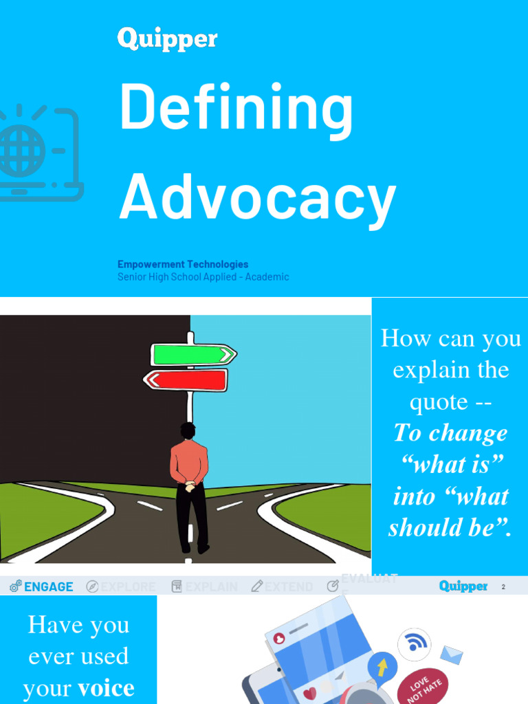 Defining Advocacy | PDF | Educational Technology | Communication