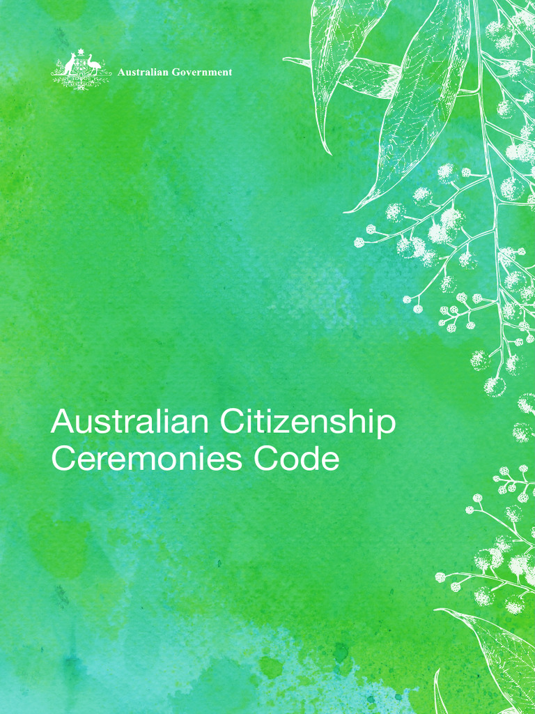 Australian Citizenship Ceremonies Code | PDF | Member Of Parliament ...