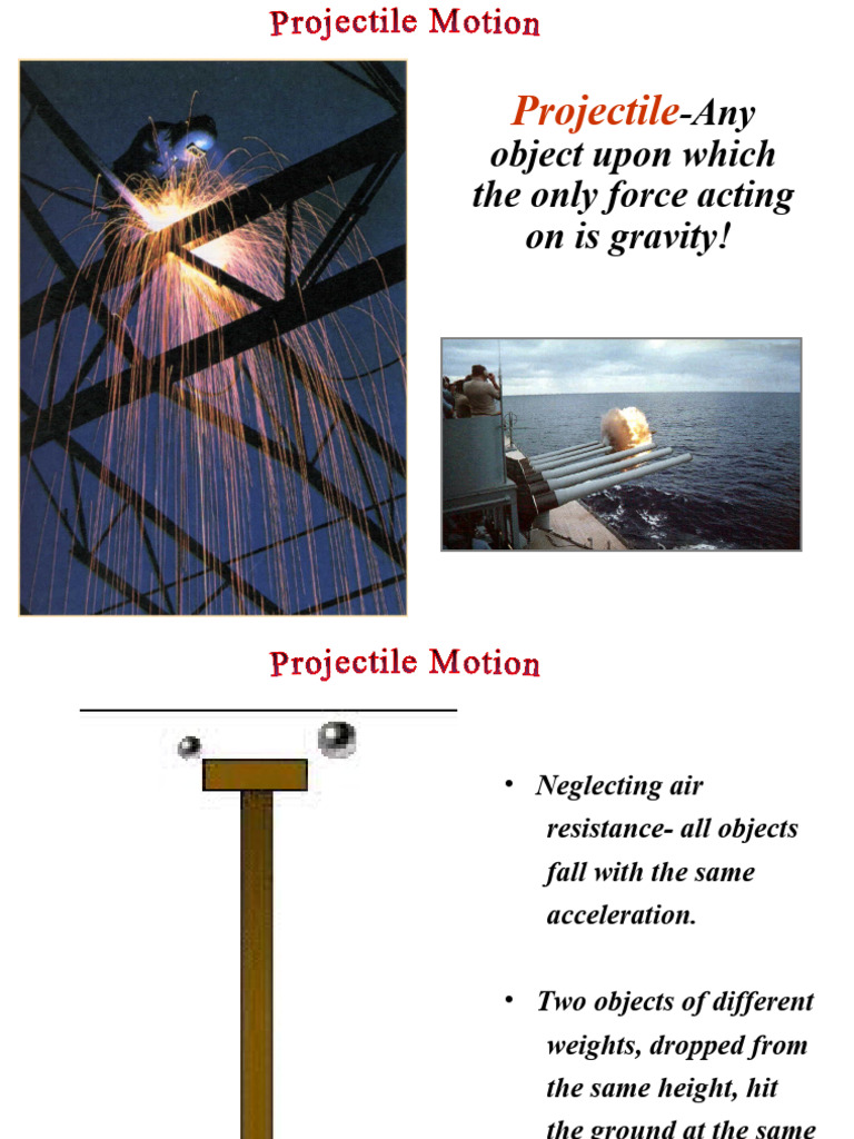 Projectile Motion 1 Pdf Projectiles Acceleration