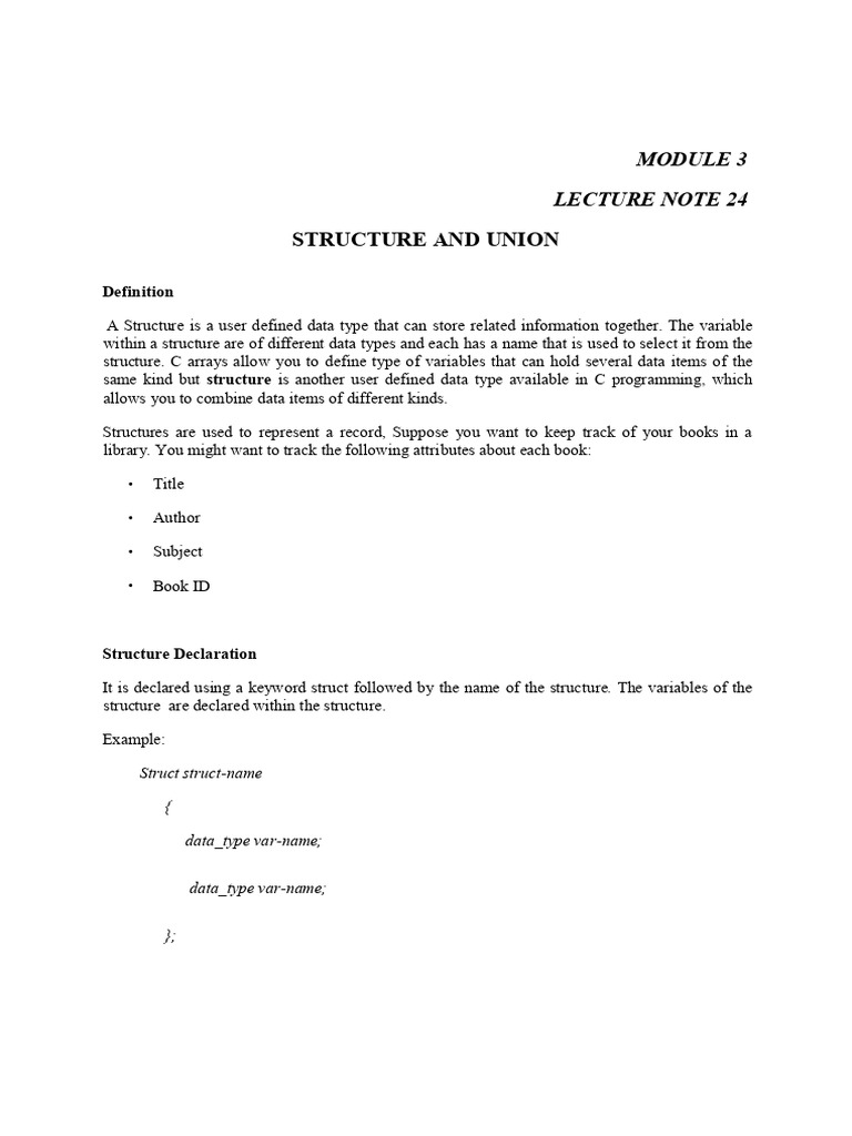 Unit 3 Programming In C Notes Download Free Pdf Pointer Computer Programming Data Type 6004