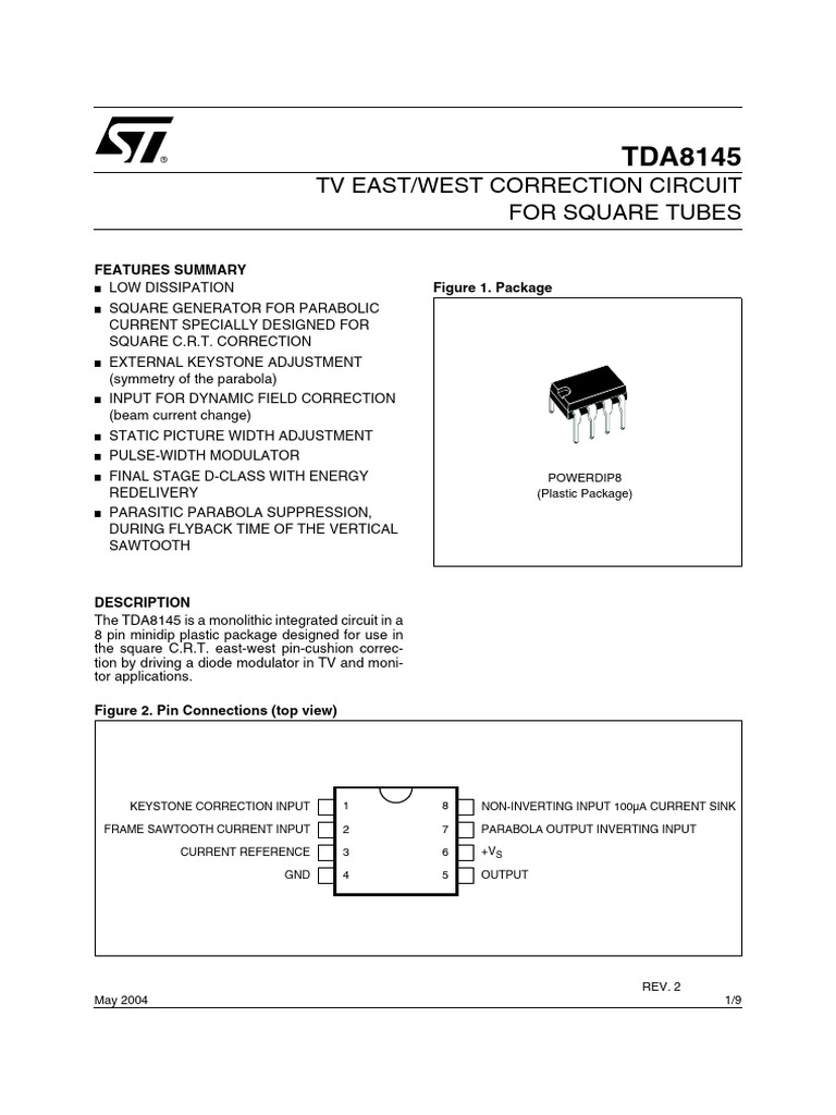 TDA8145 | PDF | Amplifier | Electrical Circuits