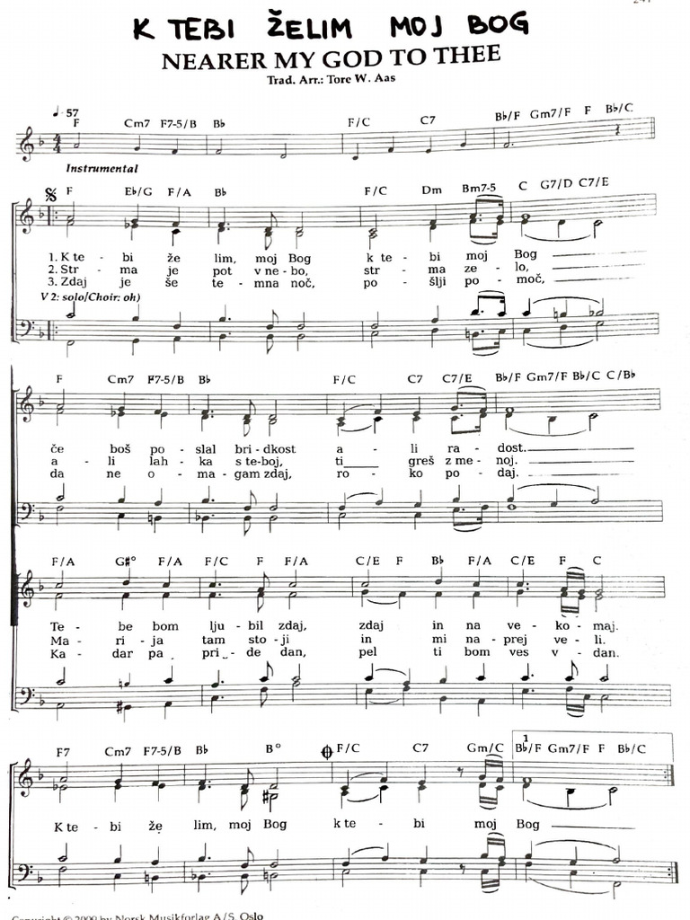 K tebi želim moj Bog | PDF