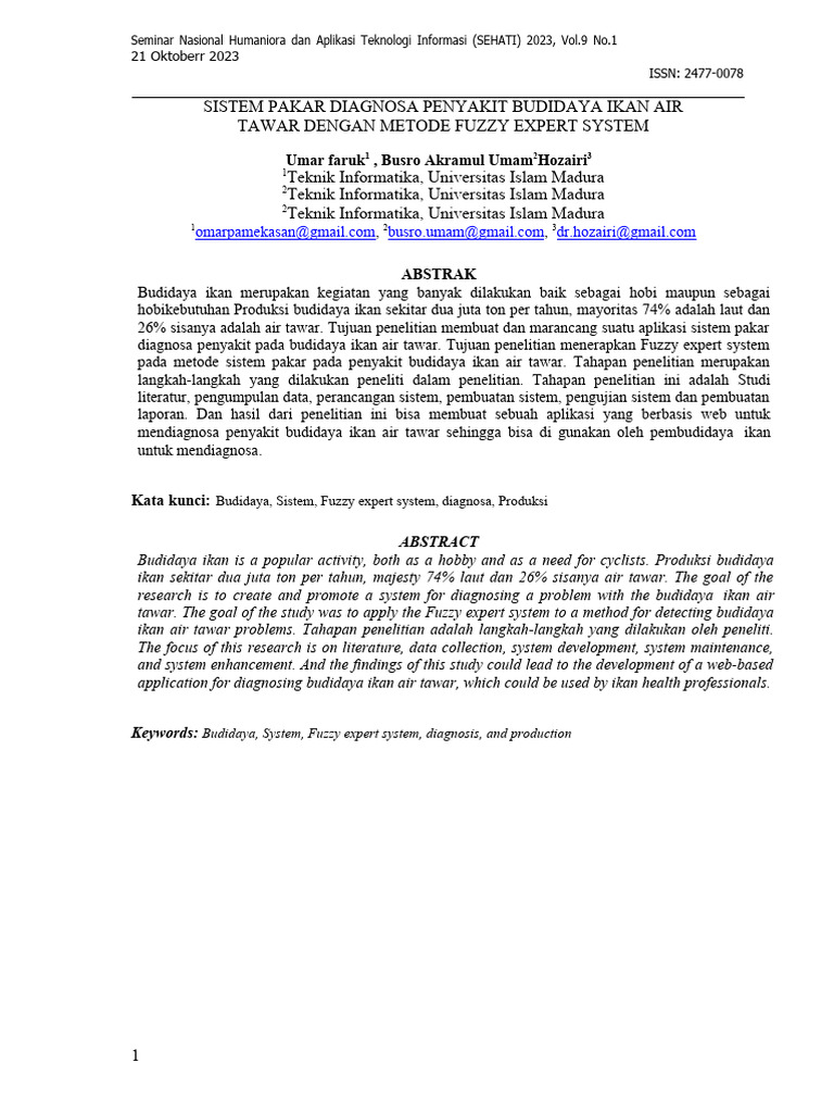 Umar Faruk SEHATI | PDF