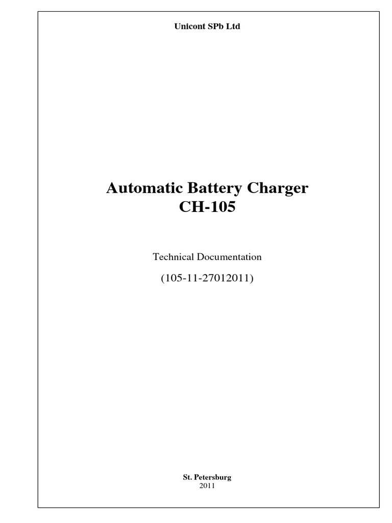 CH-105 Manual en | PDF | Power Supply | Battery Charger