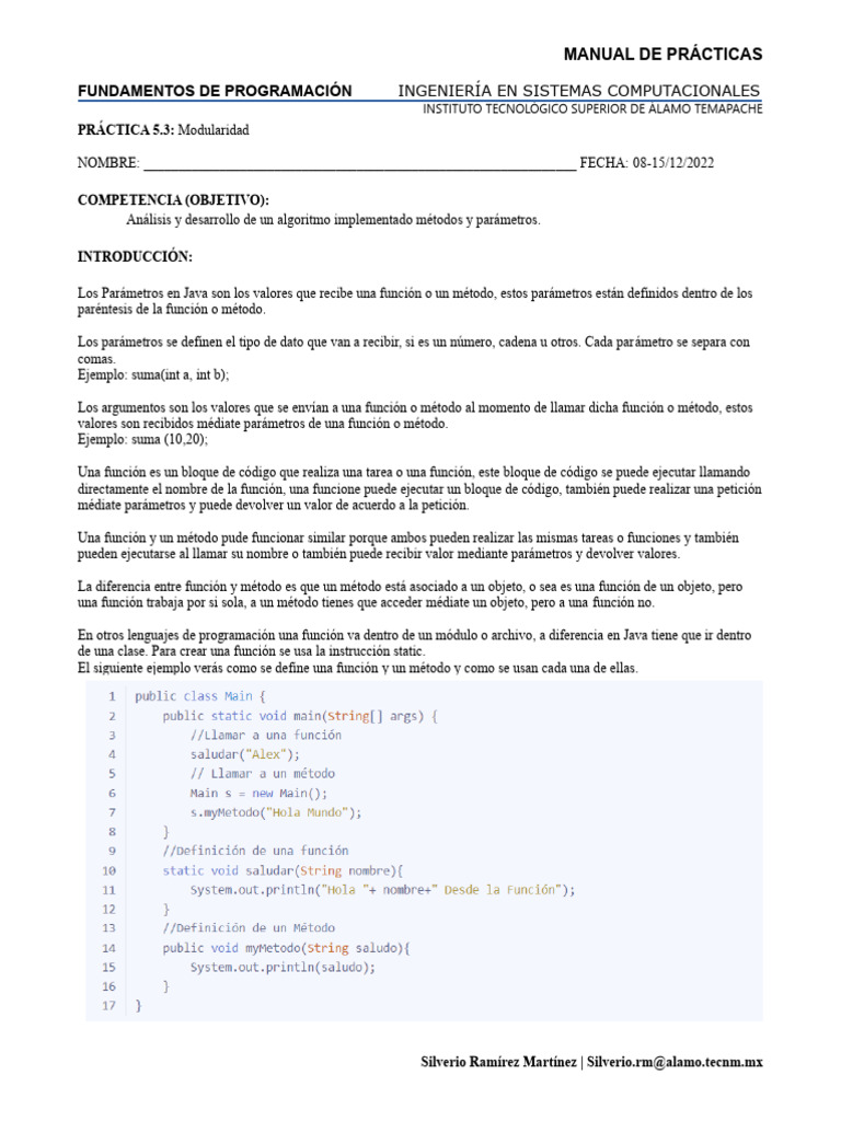 R5.3 Practica Modularidad v2 | PDF | Java (lenguaje de programación) | Programación de computadoras