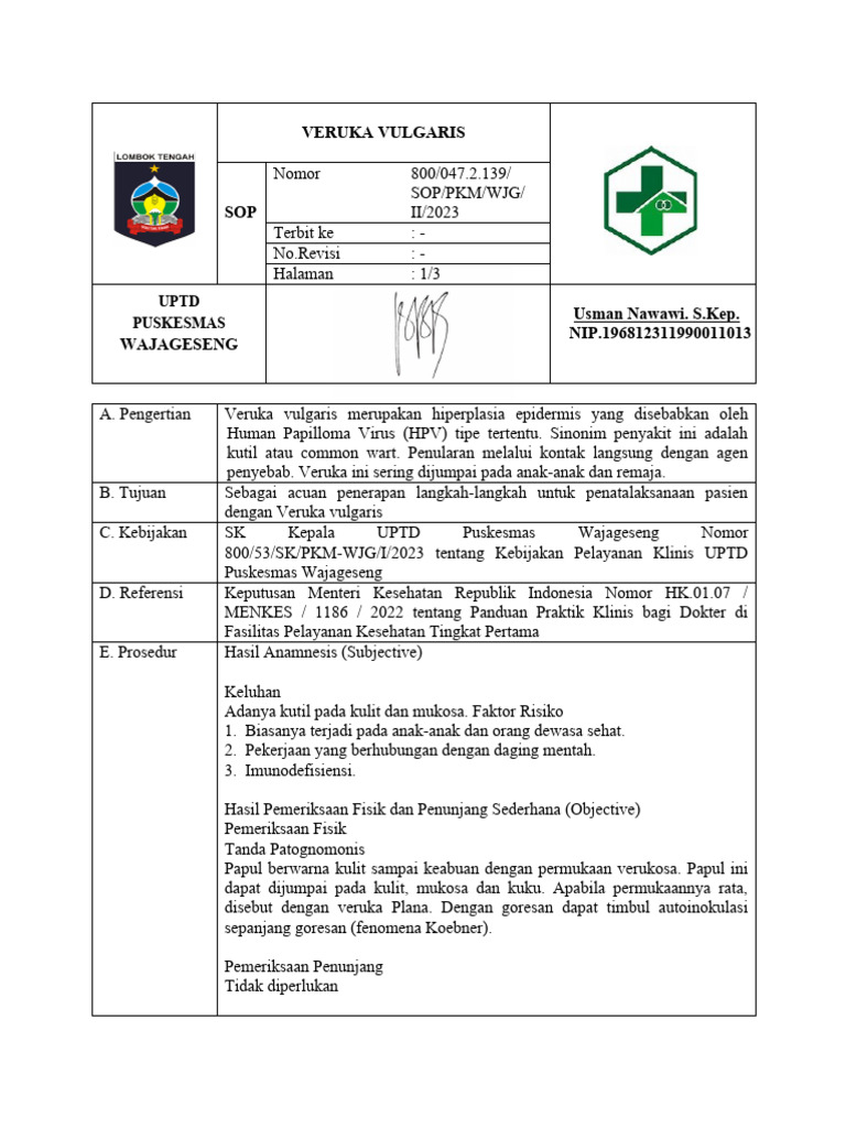 Veruka Vulgaris | PDF