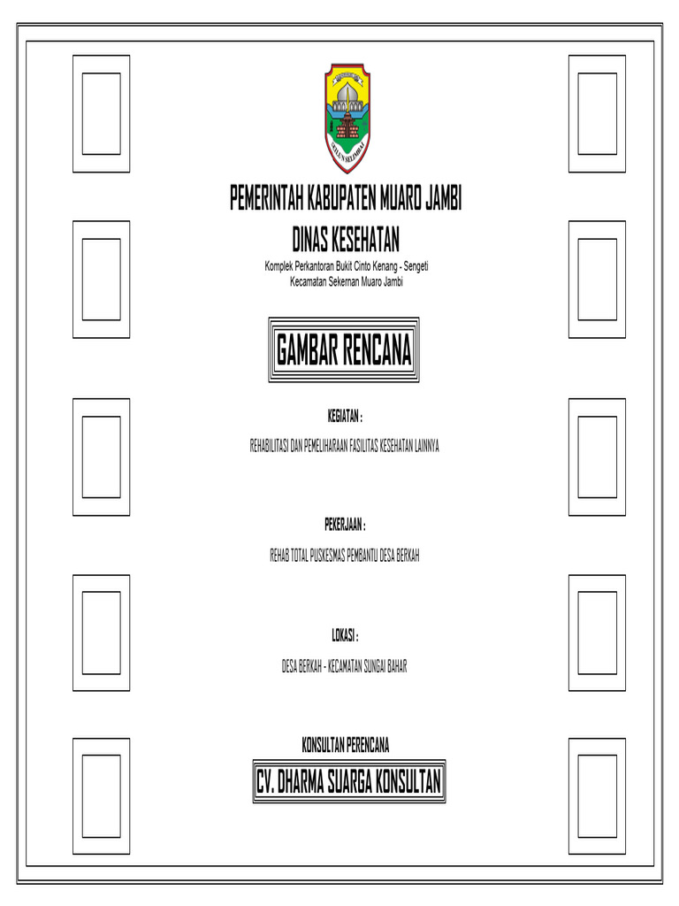 Gambar Rencana PUSTU Desa Berkah | PDF
