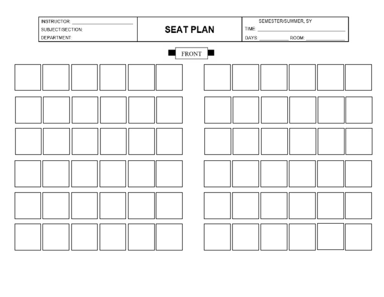 Seatplan 6x6 | PDF