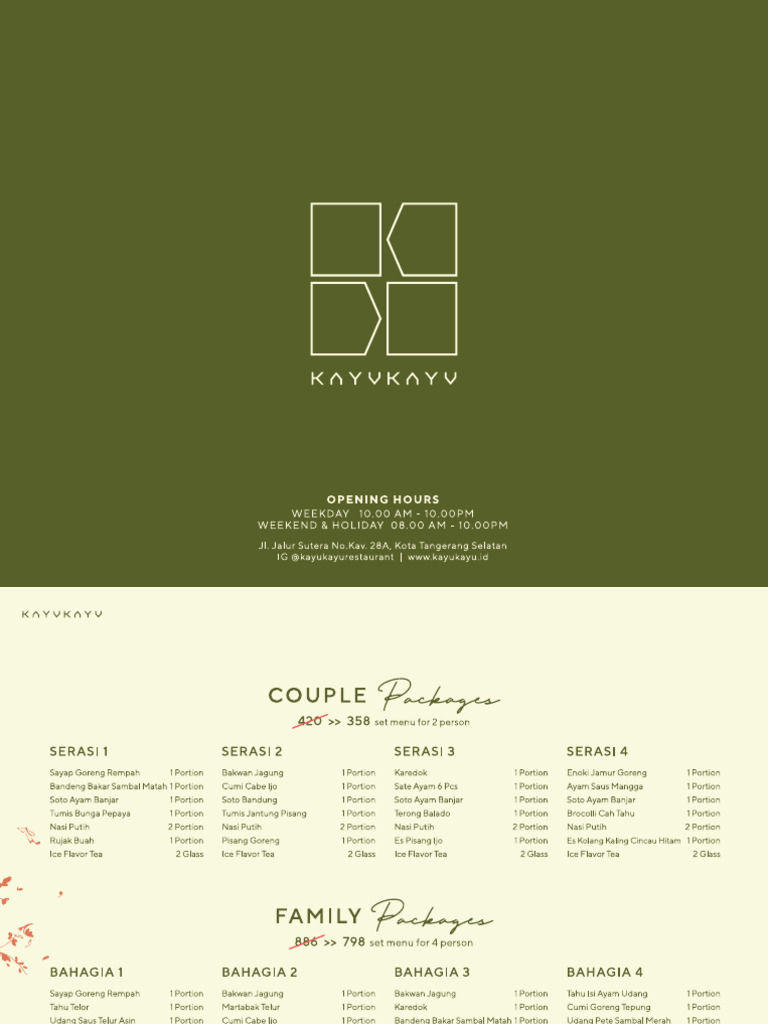 Menu Kayu Kayu | PDF