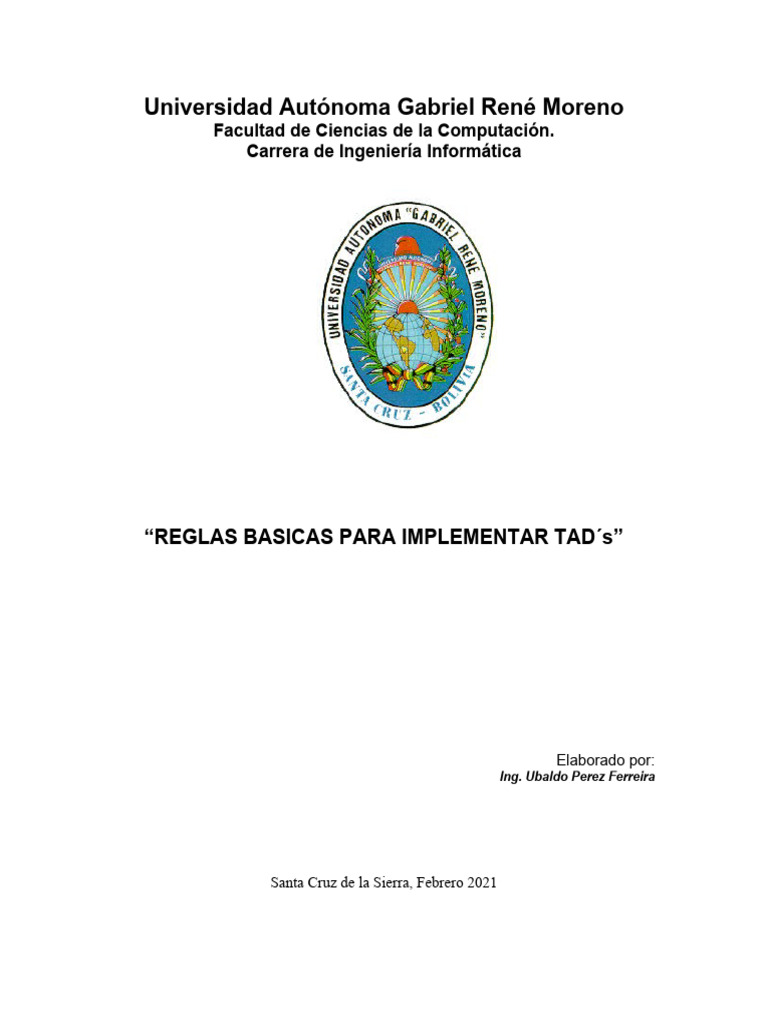 Reglas Basicas de Implementacion TAD | PDF | Programación de ...