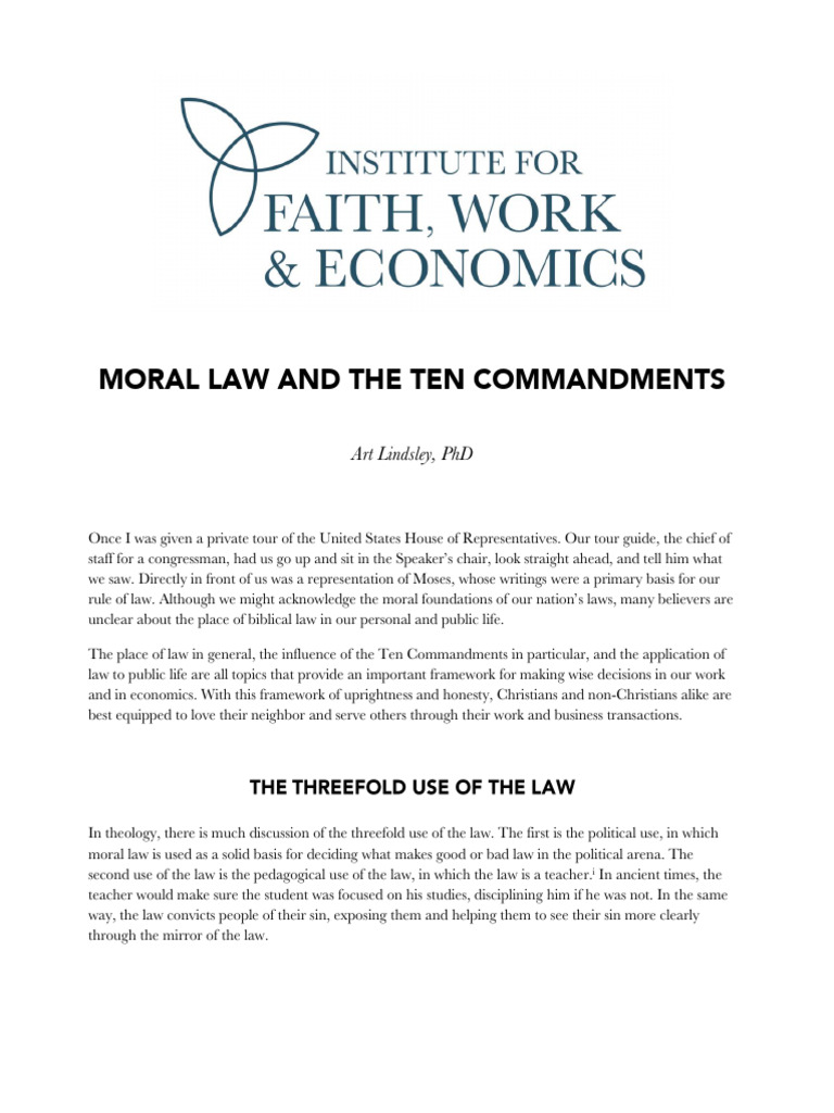 Moral Law and the Ten Commandments | PDF | Ten Commandments | Jesus