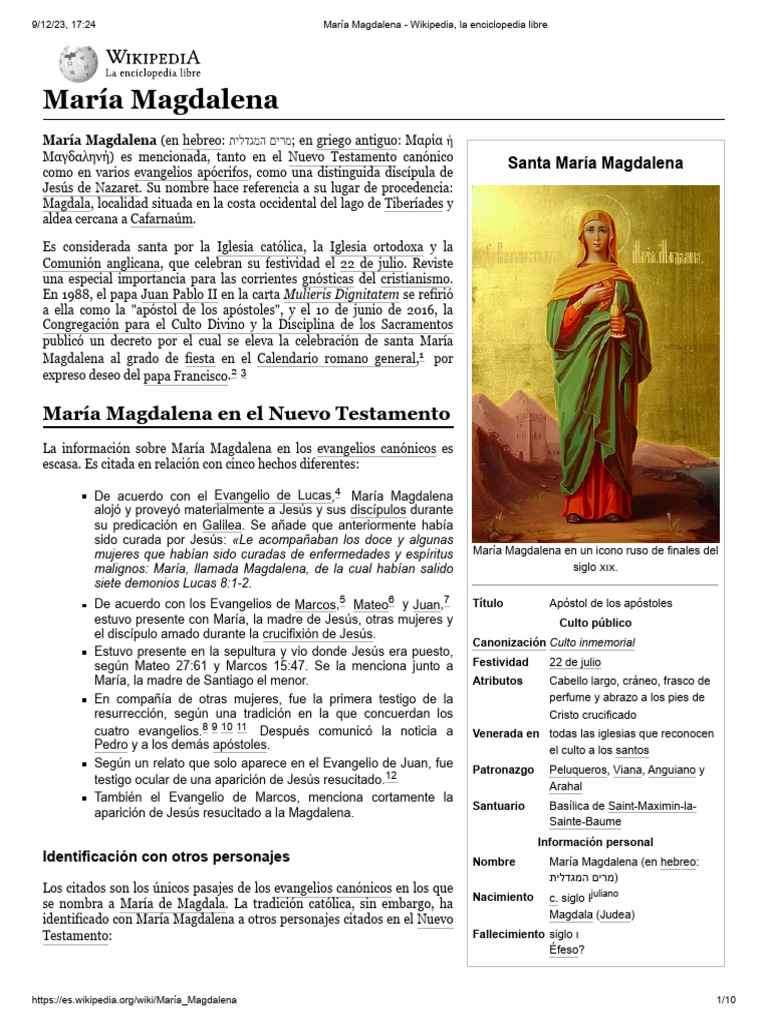 María Magdalena Wikipedia Pdf María Magdalena Jesús