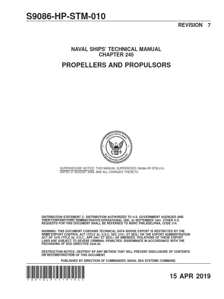 S9086-HP-STM-010 - 7 - NSTM 245 - Propellers and Propulsors | PDF ...