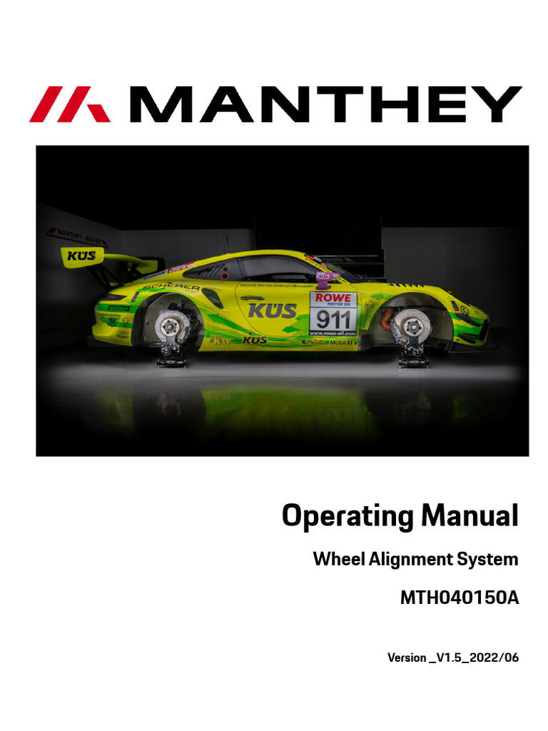 Manthey Racing Wheel Alignment Manual | PDF | Screw | Tablet Computer