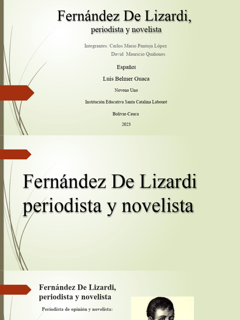 Fernández De Lizardi, periodista y novelista | PDF