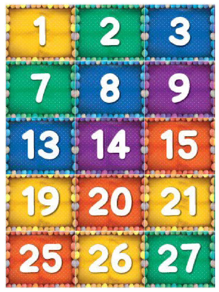 Numeros Del 1 Al 30 Recortables | PDF