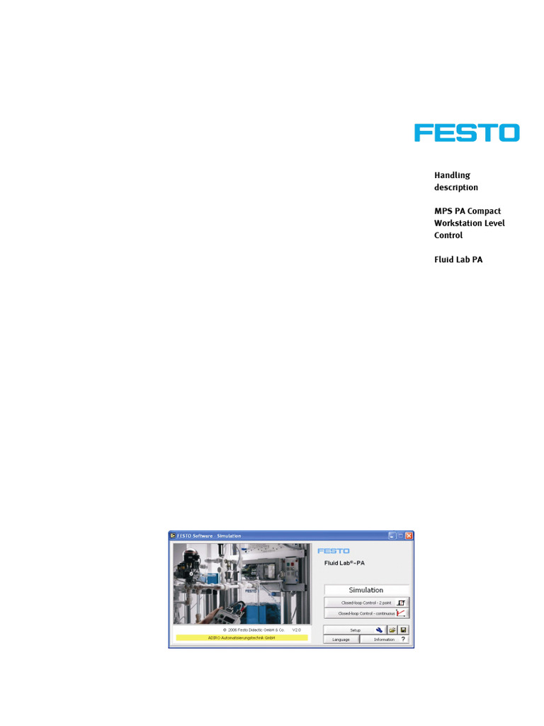 MPS PA Level Fluid Lab PA GB | PDF | Pump | Feedback