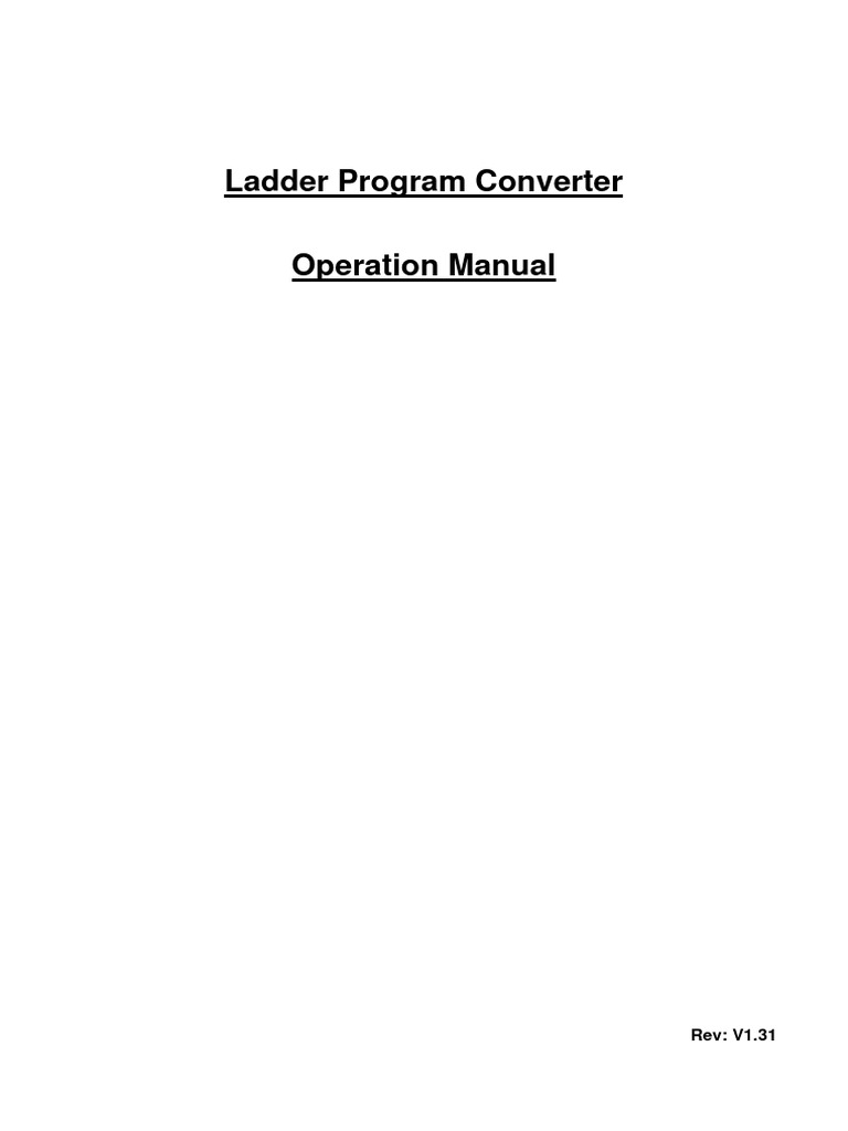 Ladder Program Converter | PDF | Microsoft Windows | Central Processing ...