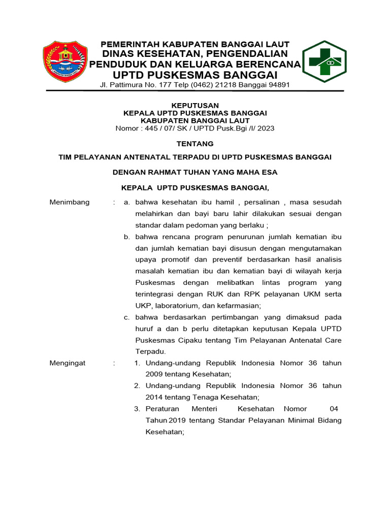 SK ANC Terpadu | PDF