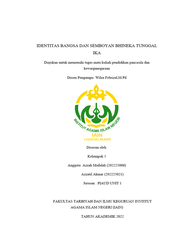 Makalah PKN | PDF | Ilmu Sosial | Sains & Matematika