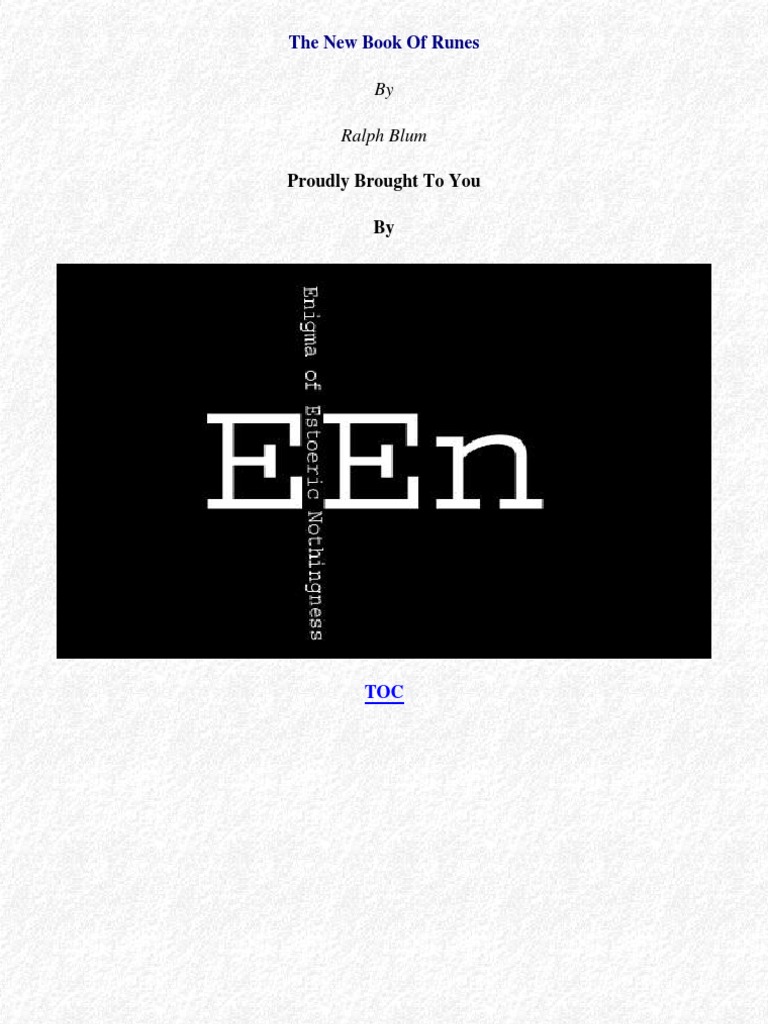 Ralph Blum - The New Book of Runes Id1898433706 Size984 | PDF | Runes ...
