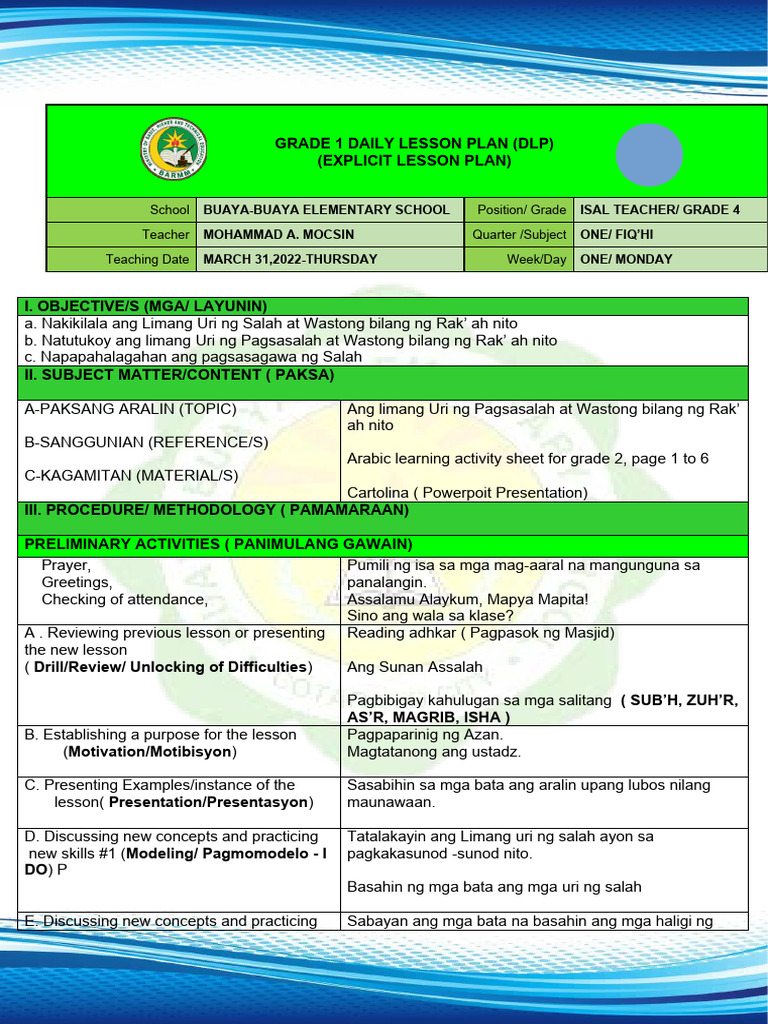 Cot DLP Muhammad Mocsin | PDF