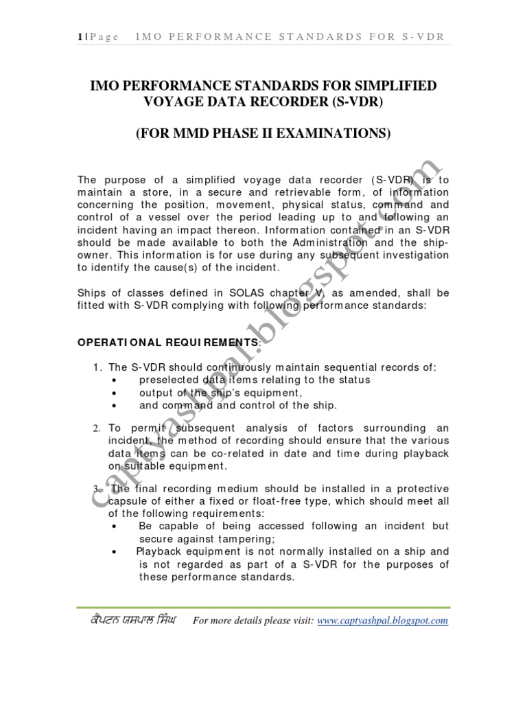 Imo PS S-VDR | PDF | Entertainment (General)