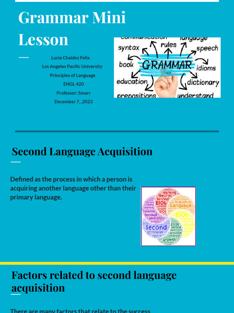 Grammar Mini-Lesson Engl 1 | PDF | Wellness