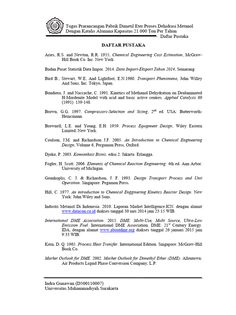 Daftar Pustaka | PDF | Chemical Substances | Process Engineering