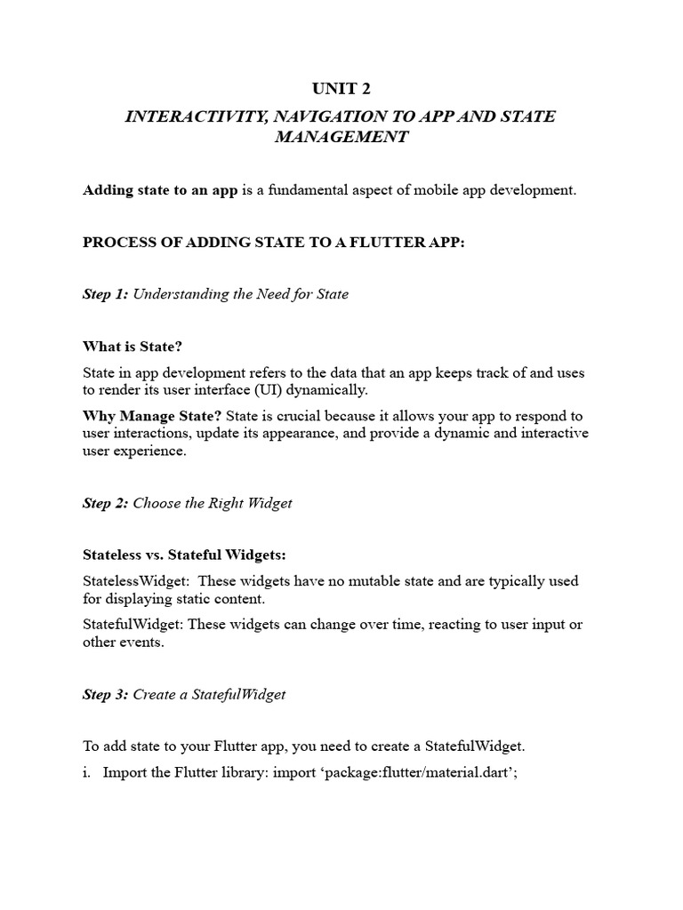 Unit 2 | Download Free PDF | Class (Computer Programming) | Mobile App