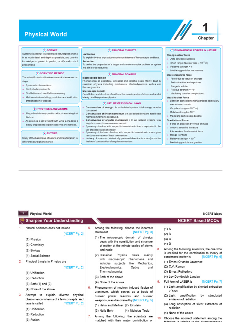 Ncert Maps Phy 11 | PDF | Physics | Elementary Particle Ncert Maps Phy 11 | PDF | Physics | Elementary Particle
