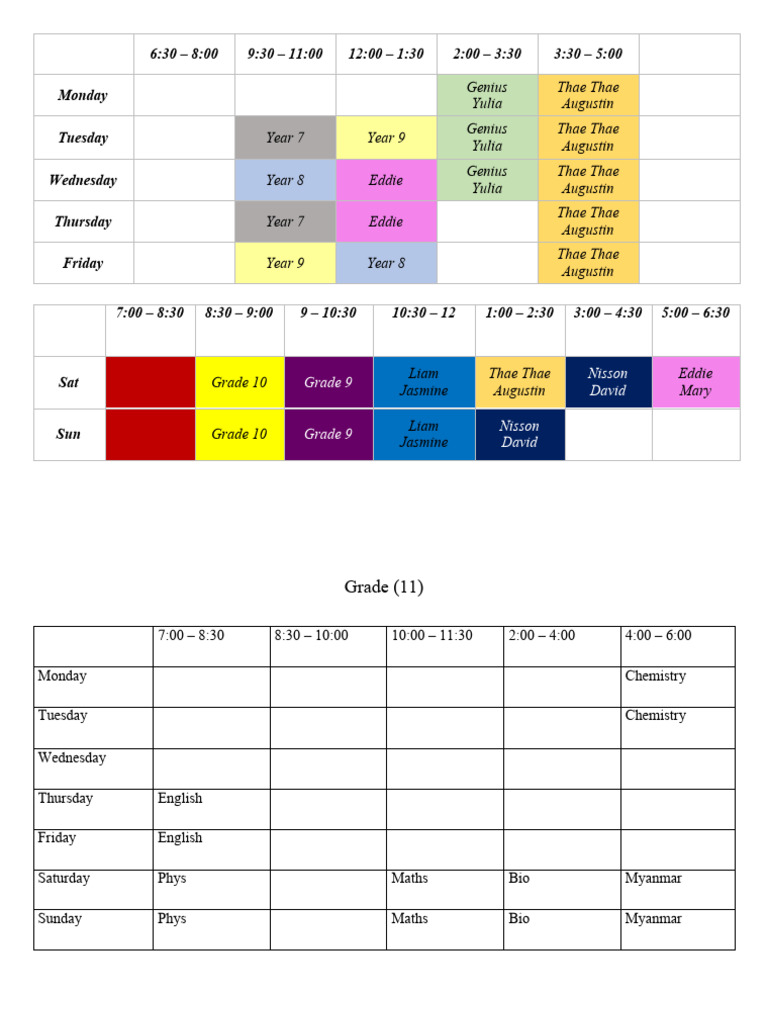 2023 Timetable | PDF