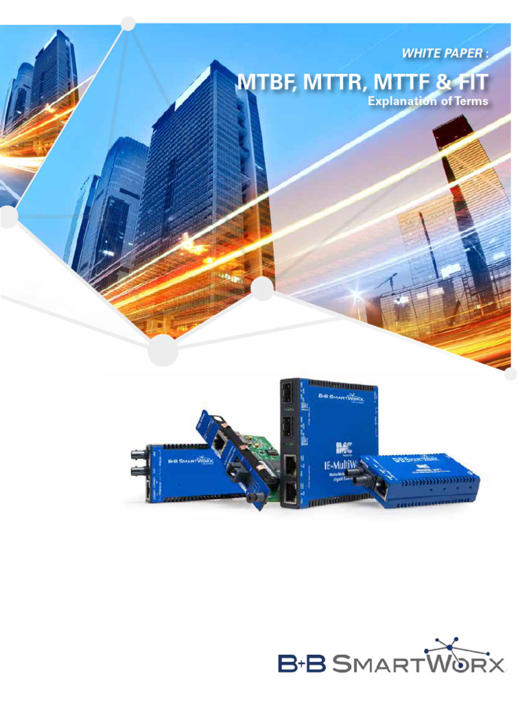 MTBF-MTTR-MTTF-FIT | PDF | Reliability Engineering | Systems Science