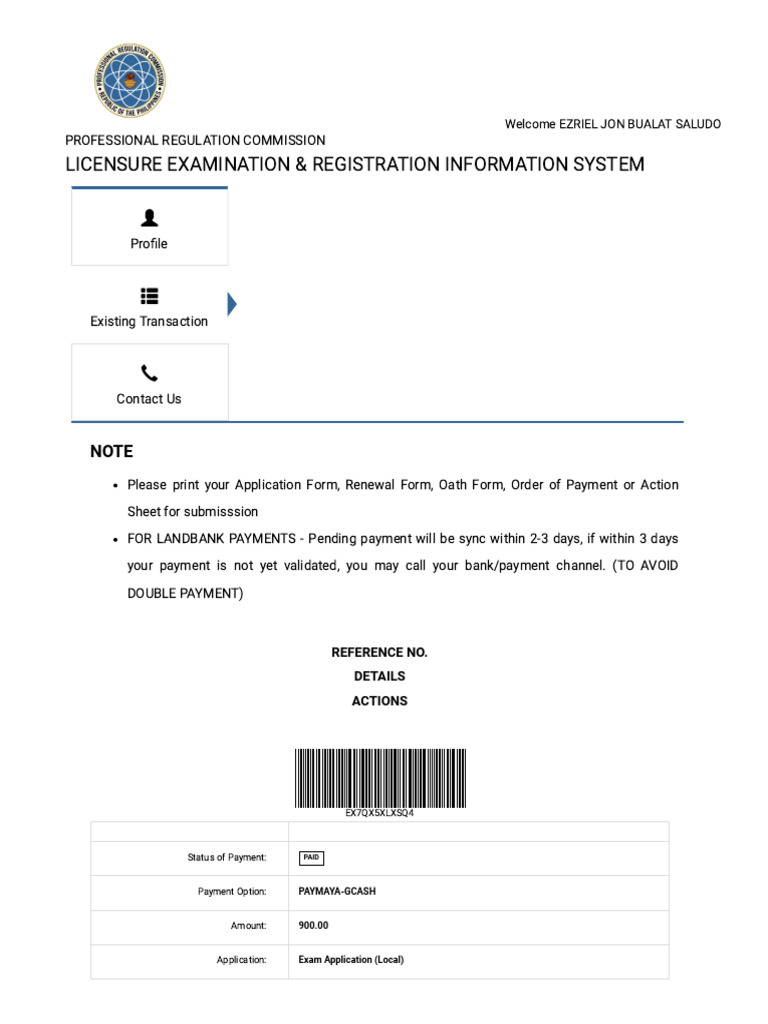 LERIS _ Professional Regulation Commission | PDF