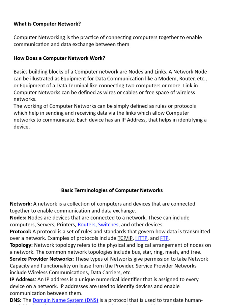 Intro to Computer Networking | PDF | Technology & Engineering