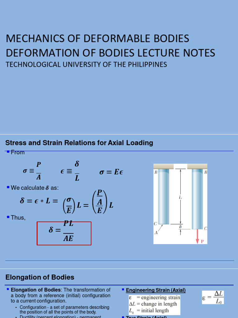 Deformable Body Mechanics Guide | PDF | Strength Of Materials | Stress (Mechanics)